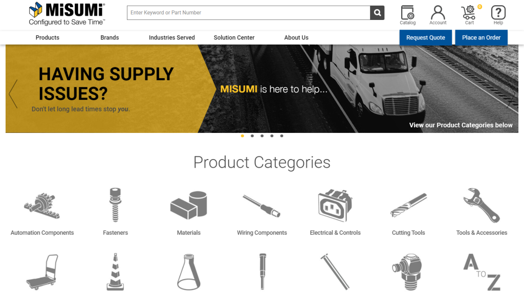 Ordering from Misumi web order system – meviy USA Instruction Manuals