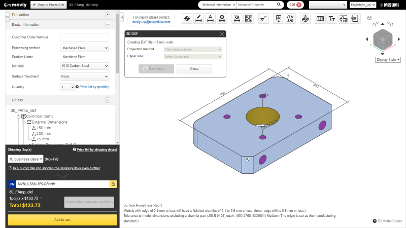 Download 2D DXF File – meviy Instruction Manuals