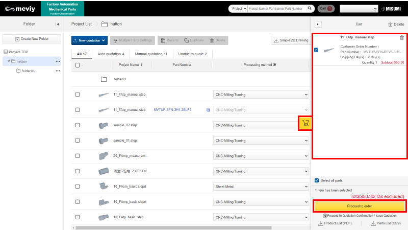 Quotation Procedure – meviy Instruction Manuals